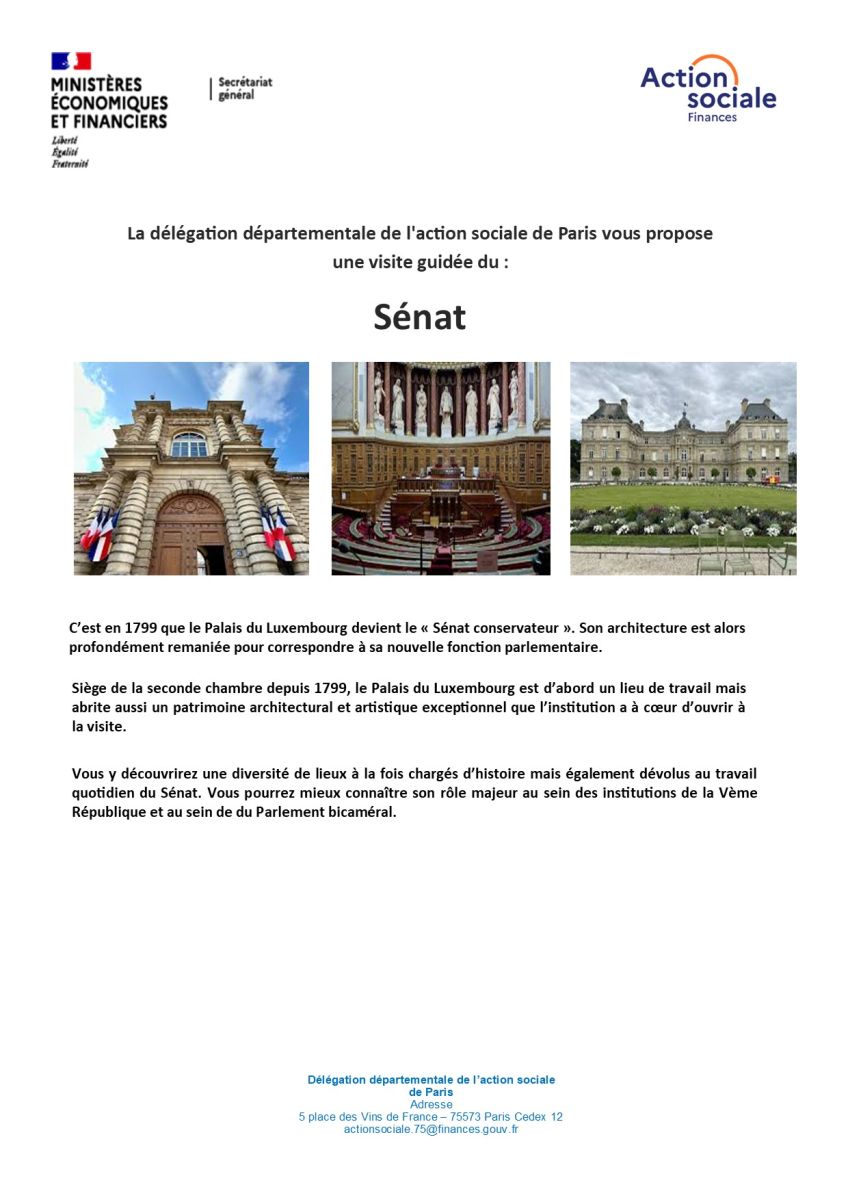 Visite guidée du Sénat